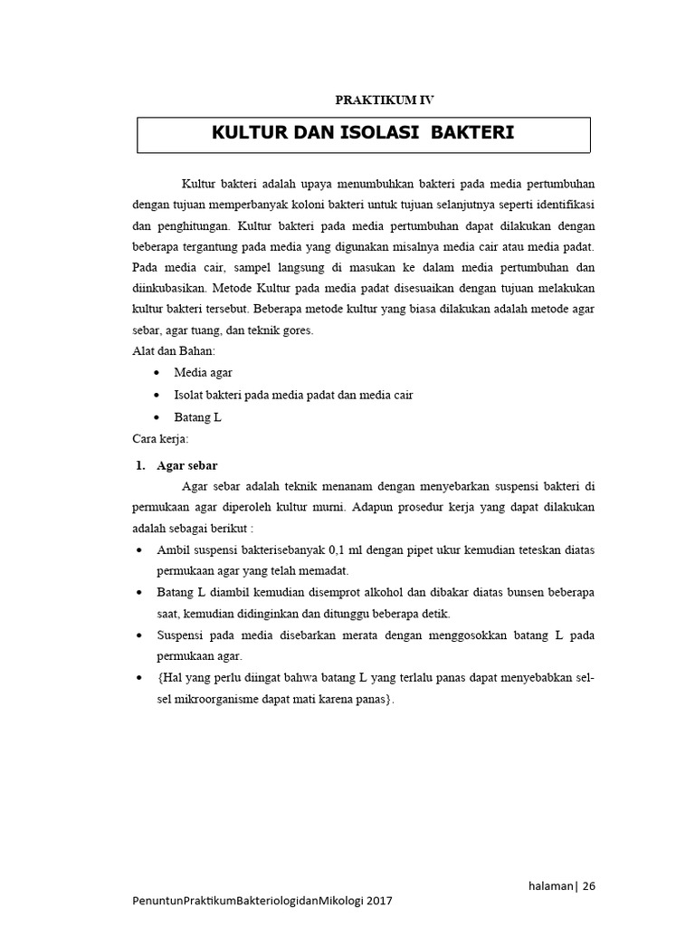 Teknik Kultur Bakteri dan Metodenya | PDF | Sains & Matematika