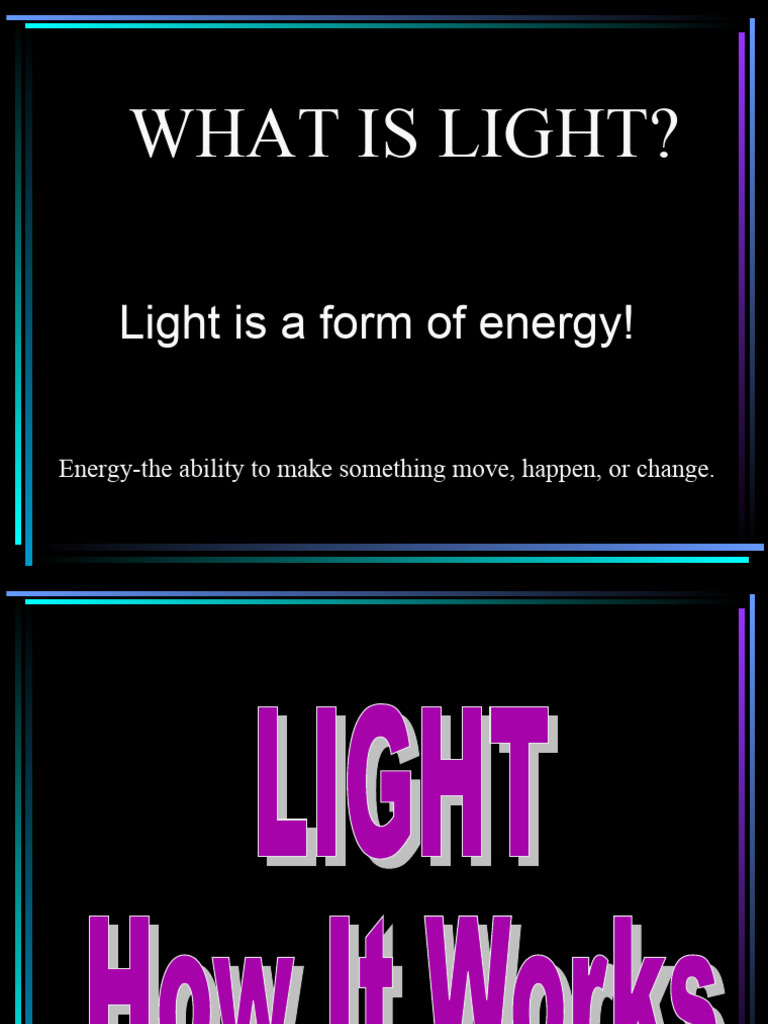Light Part 1-Students Notes | PDF | Light | Reflection (Physics)