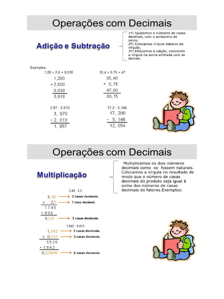 Operações Números Decimais | PDF