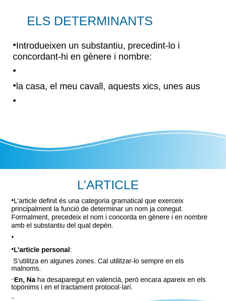 Els Determinants 1 Bat X | PDF