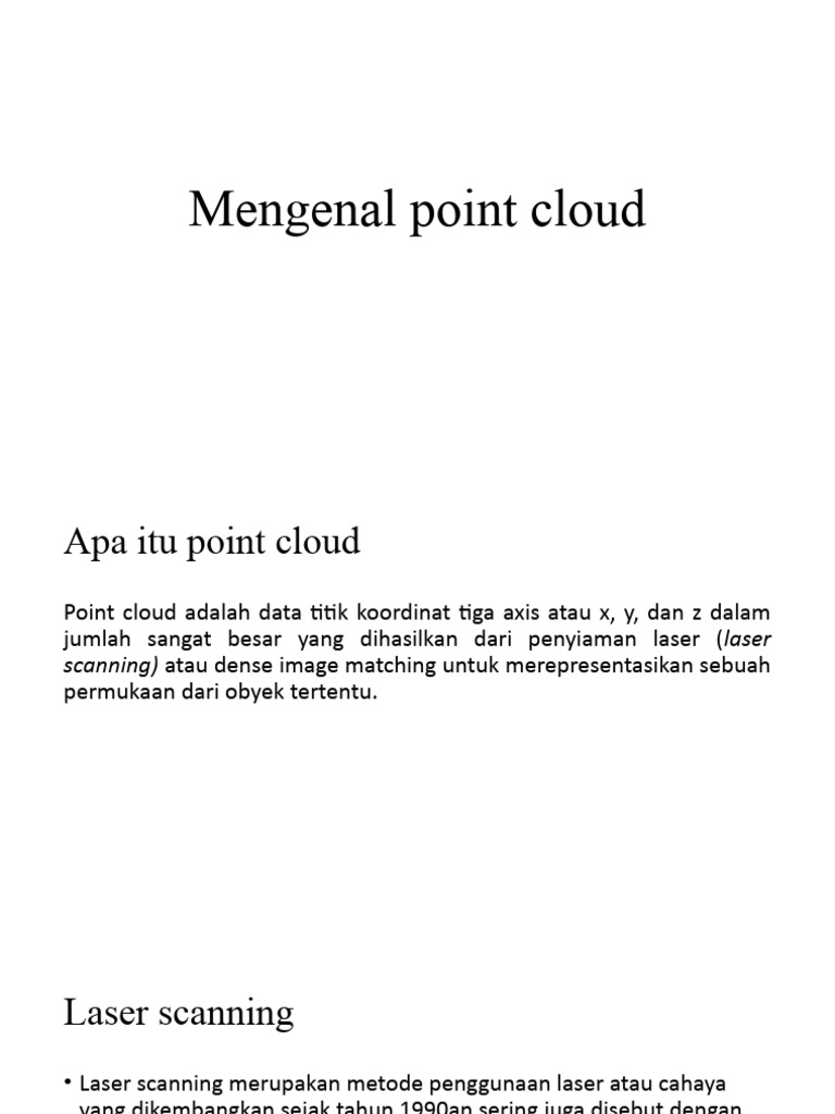 Mengenal Point Cloud | PDF