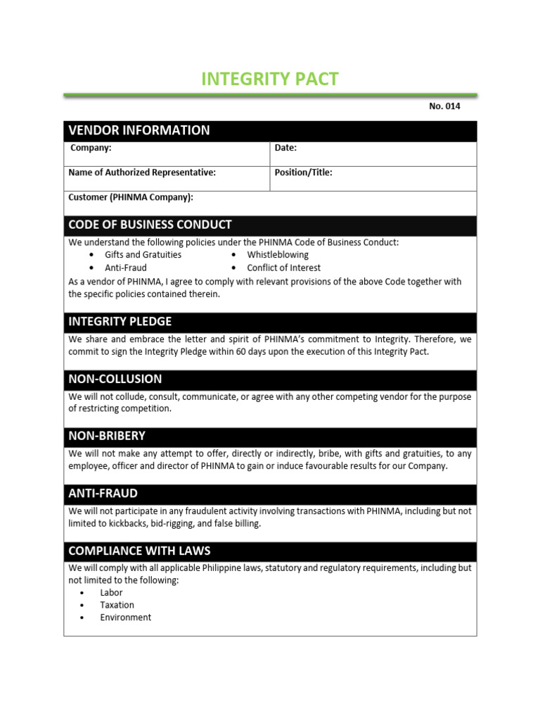 Ugc Integrity Pact | PDF | Bribery | Government