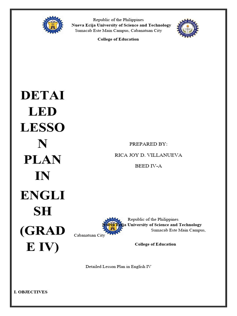 MY-LESSON-PLAN | PDF | Adjective | Grammar