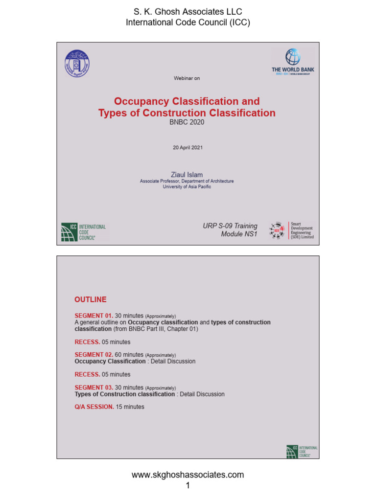 Occupancy Construction Classification | PDF | Wall | Building