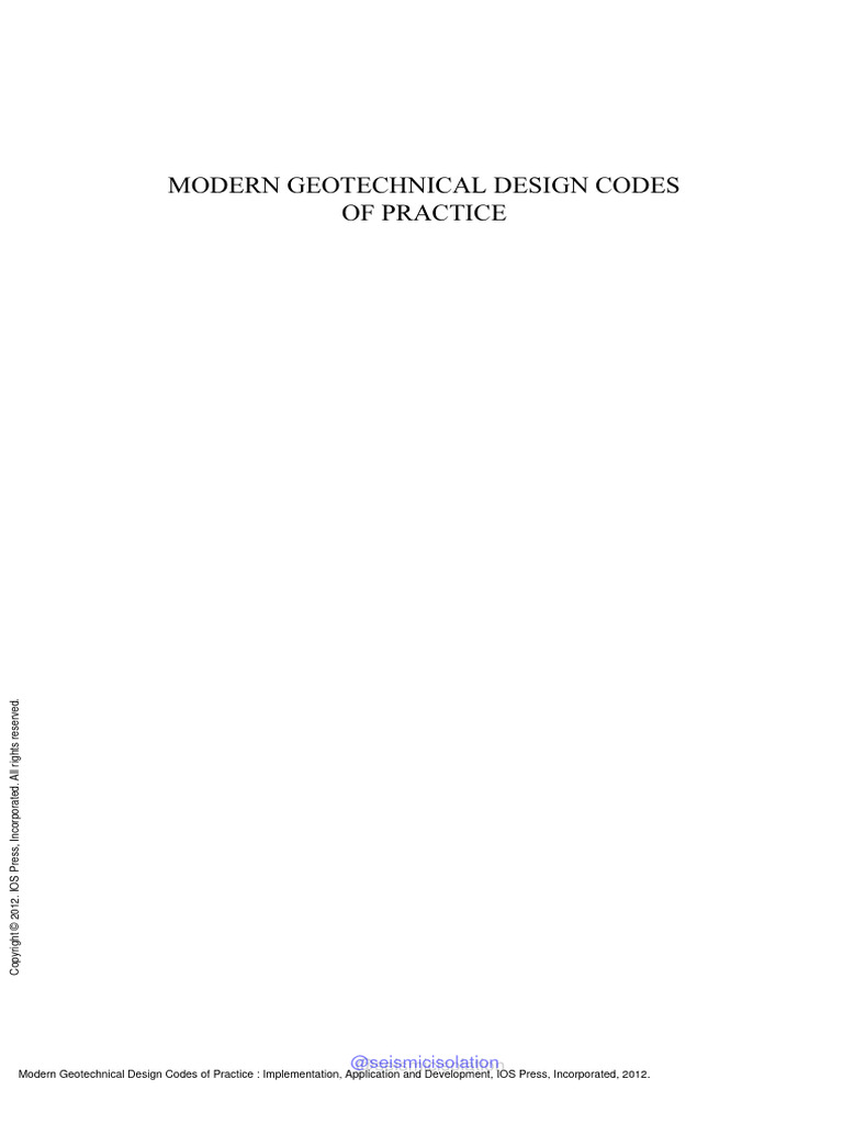 Modern Geotechnical Design Codes of Practice Implementation, Application | PDF | Geotechnical ...