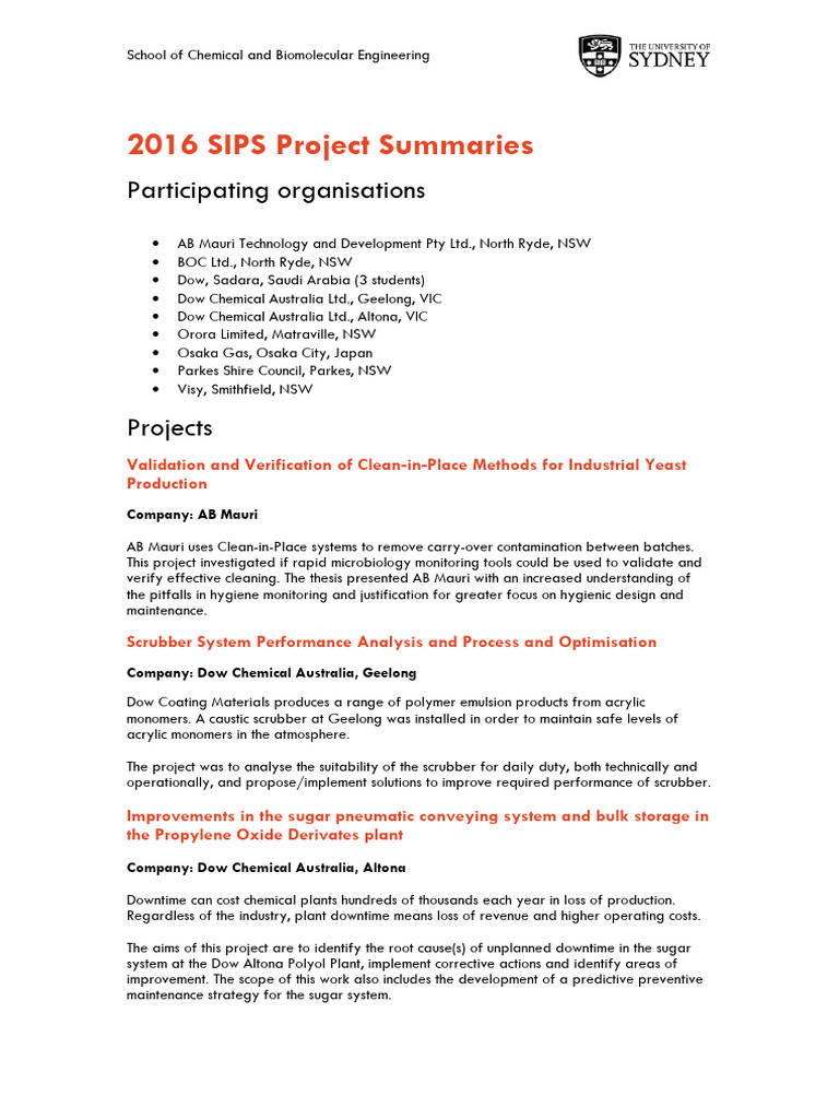 2016 SIPS Project Summaries | PDF | Sewage Treatment | Pollution