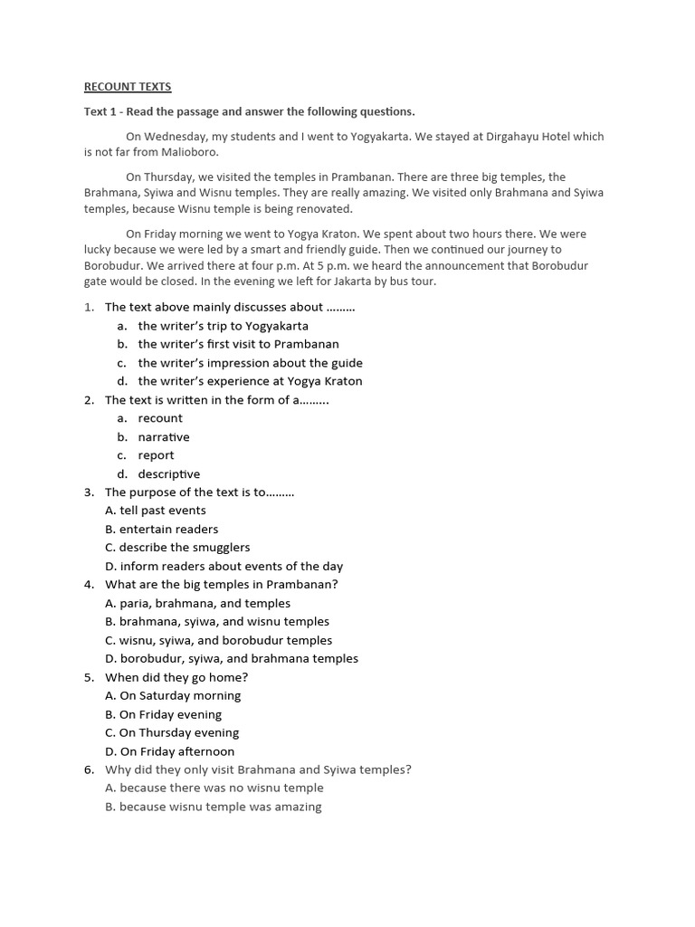Student Trip Recount Activities | PDF | Las Vegas | Las Vegas Strip