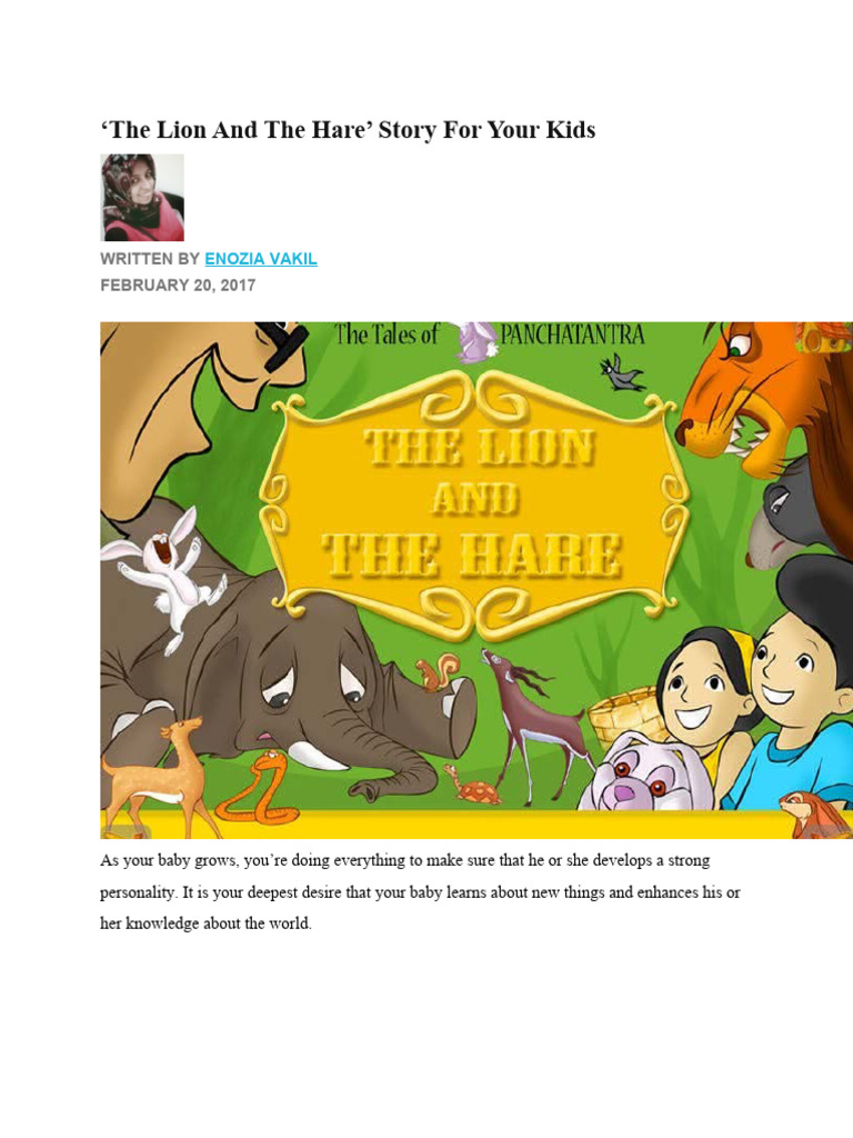 The Lion and The Hare | PDF | Lion