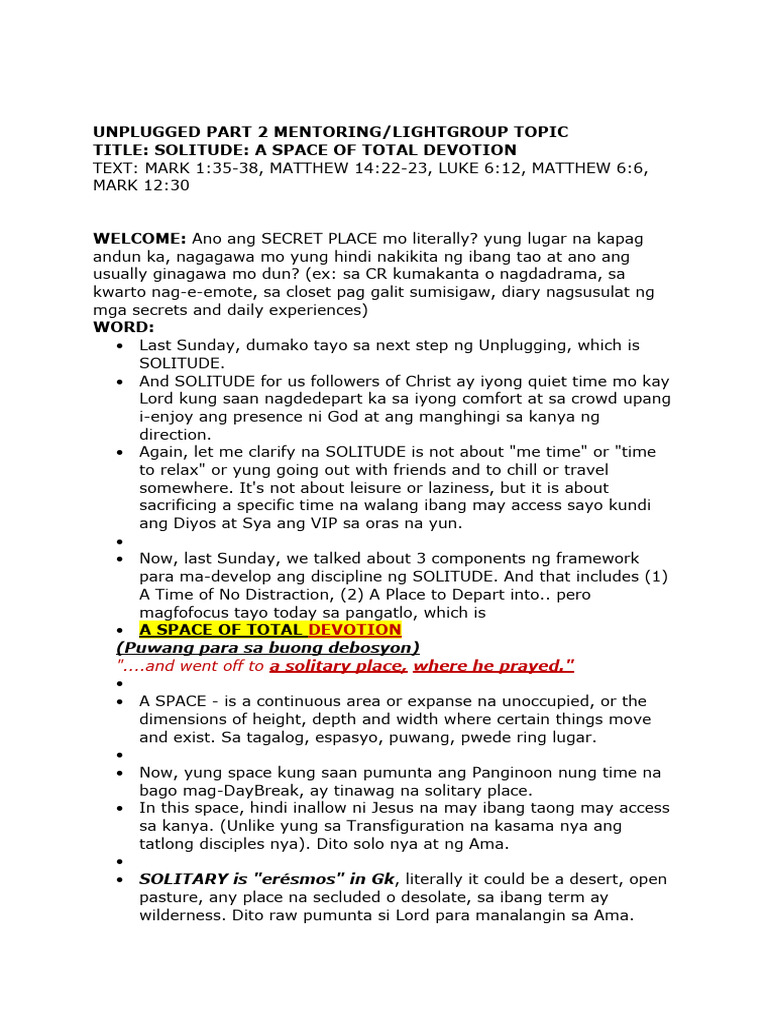 Unplugged Part 2 Mentoring | PDF