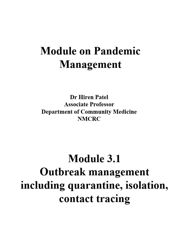 Pandemic Module | Download Free PDF | Infection | Epidemics