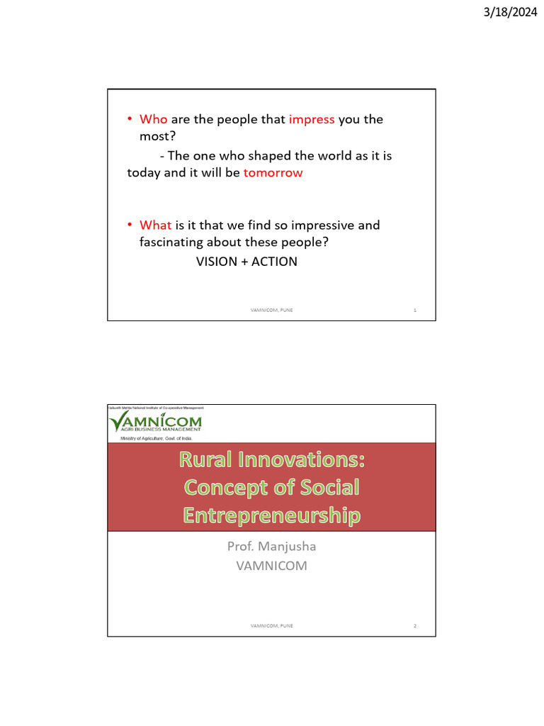 8 Rural Innovation | PDF | Entrepreneurship | Social Entrepreneurship