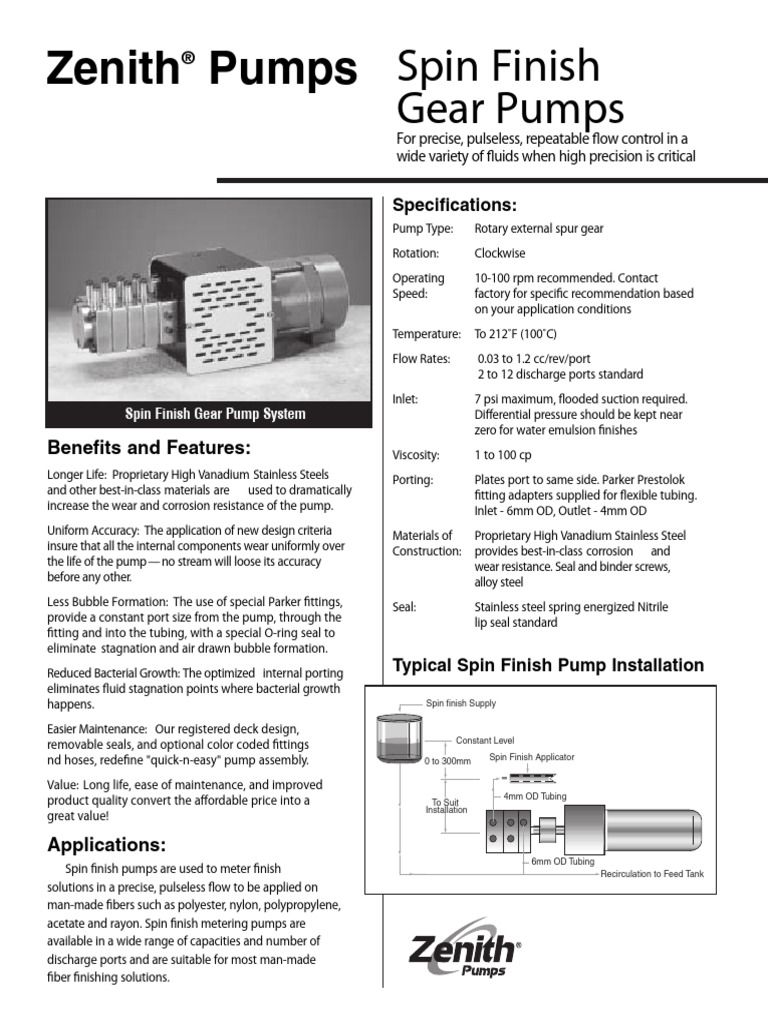 Spin Finish | PDF | Pump | Pipe (Fluid Conveyance)