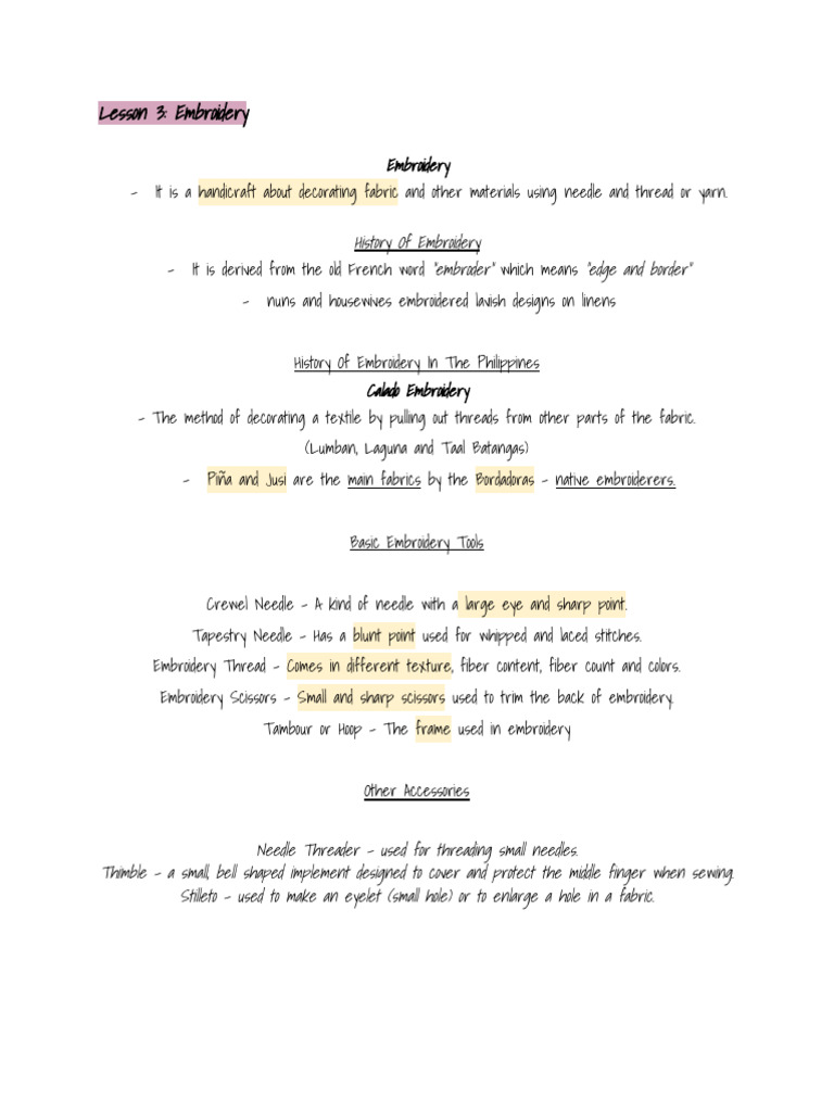 TLE Notes 3 | PDF | Art