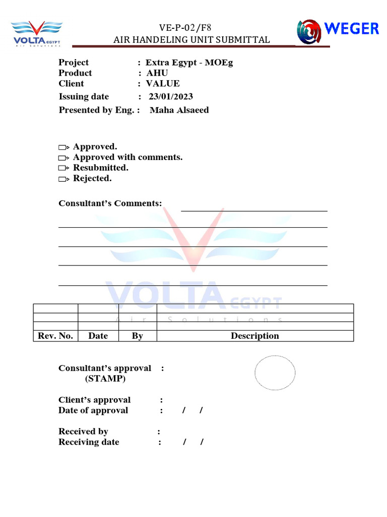 Submittal Ahu Maf Specs | PDF | Classical Mechanics
