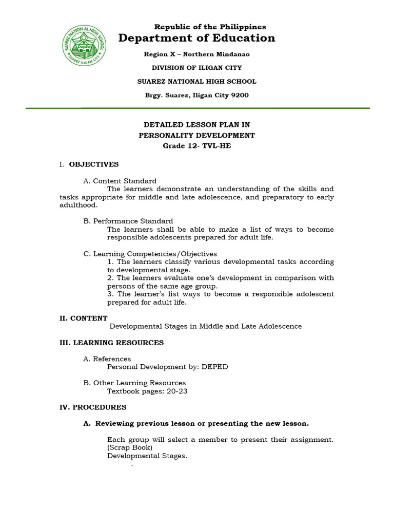 Week 6 PERDEV | PDF | Learning | Adolescence