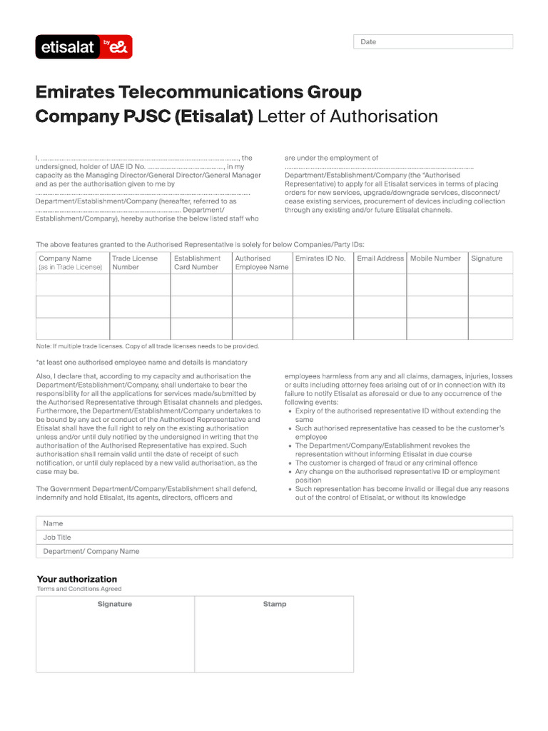 Letter Of Authorisation Pdf