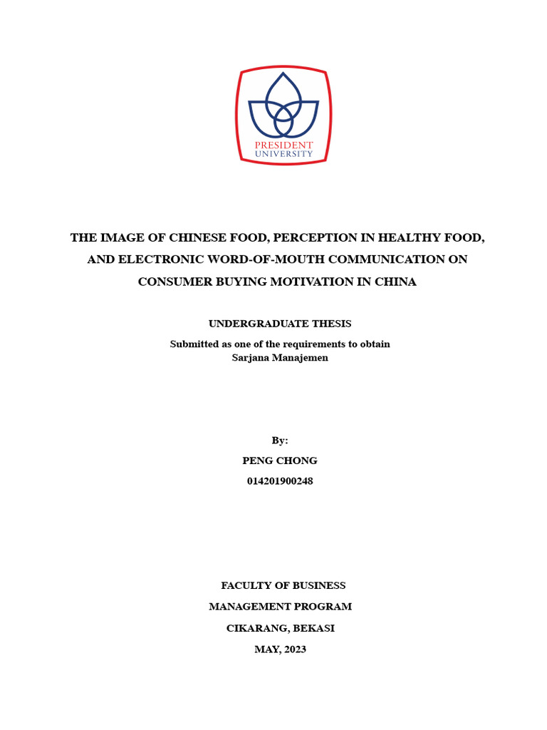 Peng Chong (V.1) | PDF | Consumer Behaviour | Behavior