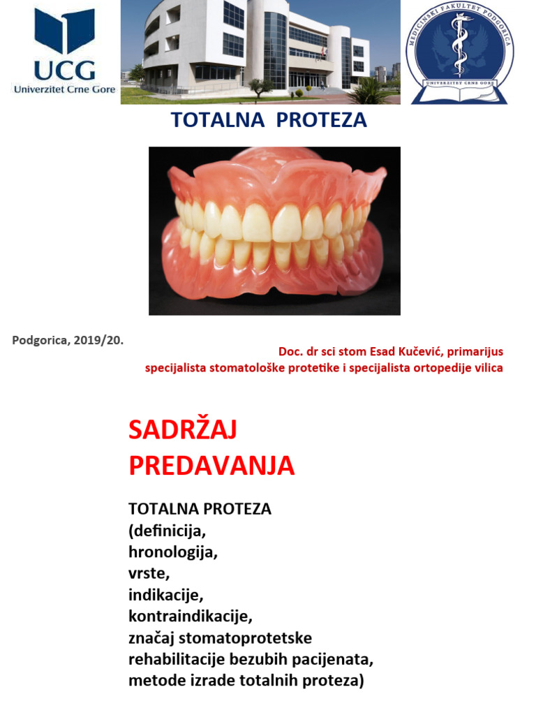 1 TOTALNA PROTEZA | PDF