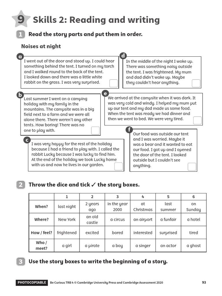 Story Sequencing and Writing Activity | PDF