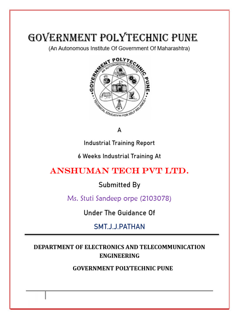 Government Polytechnic Pune: Anshuman Tech PVT LTD | PDF | Computer Engineering | Electrical ...
