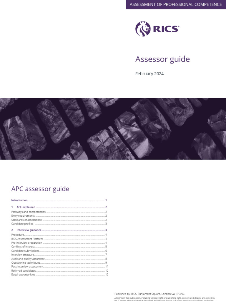 APC Assessor Guide - Final - February 2024 | PDF | Career & Growth ...
