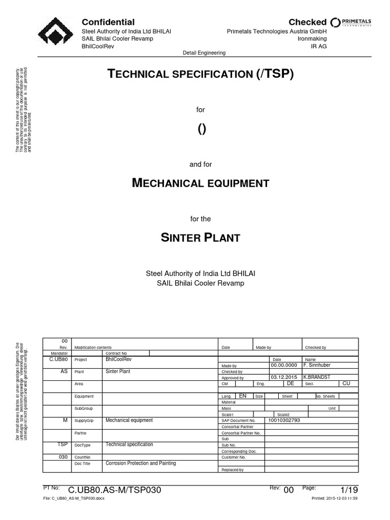 T (/TSP) : Echnical Specification | PDF | Paint | Abrasive