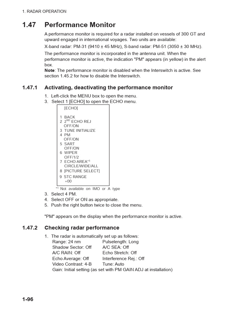 RADAR FURUNO FAR-2107-2807 (Performance Monitor) | Download Free PDF ...
