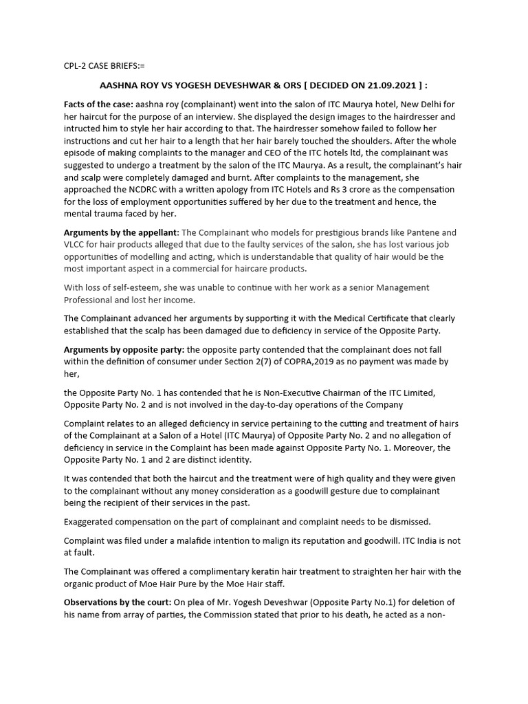 CPL Case | PDF | Damages