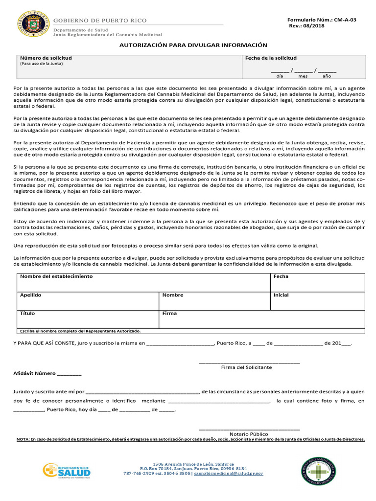 Autorización para Divulgar Información Médica | PDF