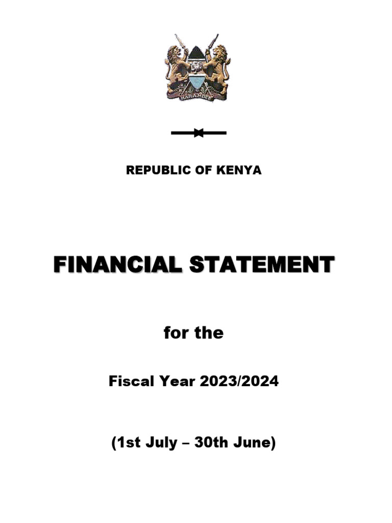 Financial Statement For The FY 2023 2024 Budget | PDF | Taxes | Fiscal Year