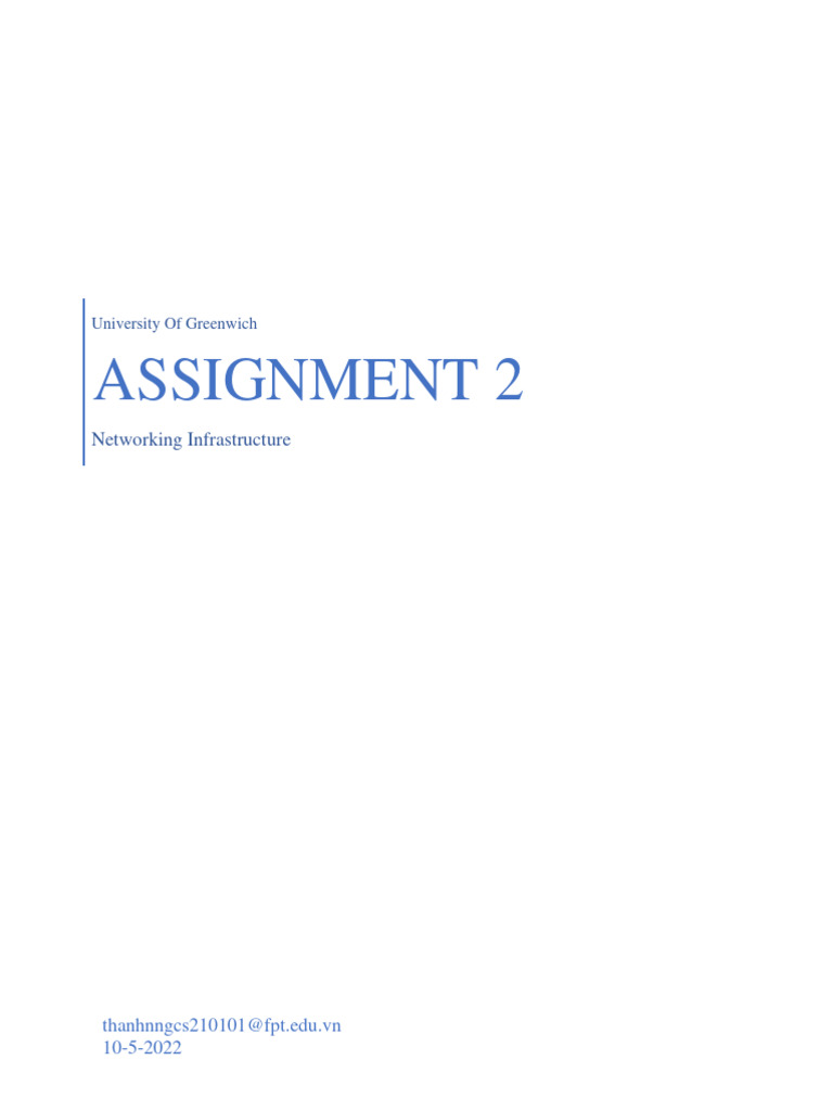 Networking Infrastructure Asm2 Pdf Network Topology Computer