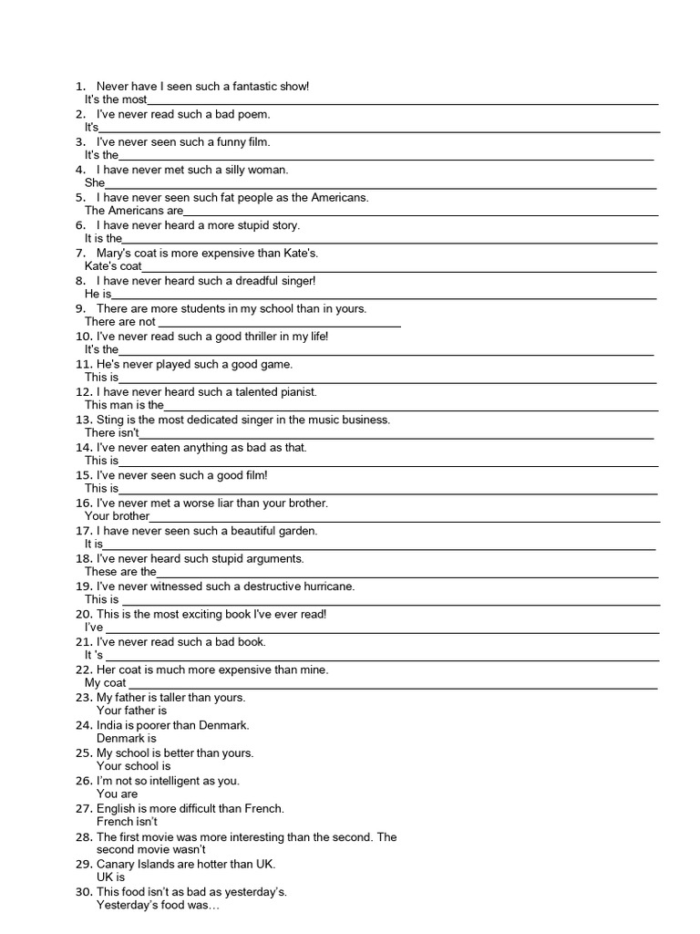 rephrasing-comparativos (1) | PDF