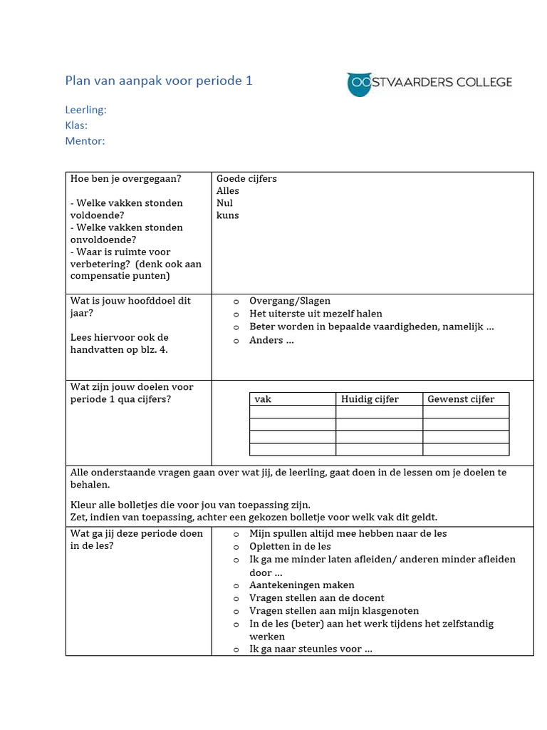 Kopie Van Plan Van Aanpak p1 | PDF