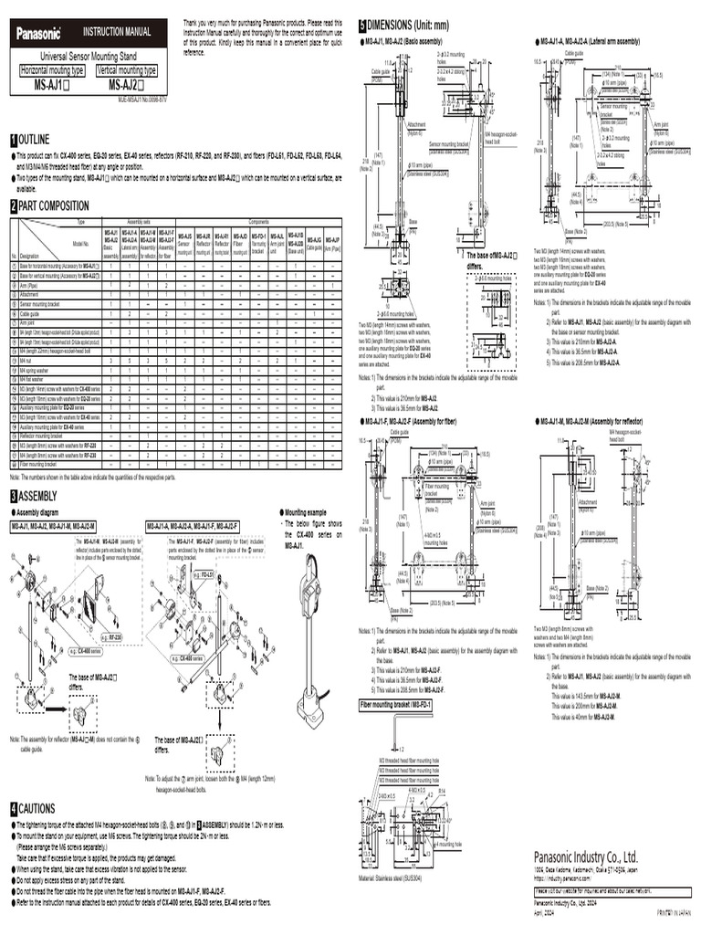 Universal Sensor Mounting Stand Guide | PDF | Screw | Equipment