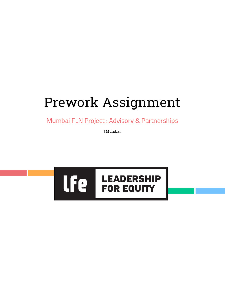 Mumbai FLN Project Prework Tasks | PDF | Mentorship | Social Psychology
