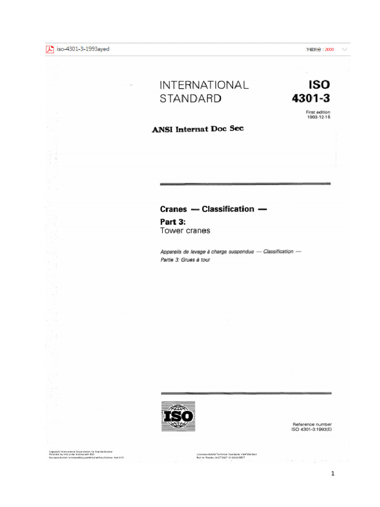 Iso 4301-3-1993 | PDF