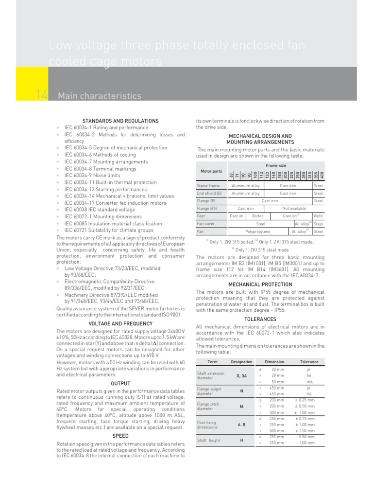 Standardi I Normativi Za El - Motore | PDF | Engineering Tolerance | Electric Motor