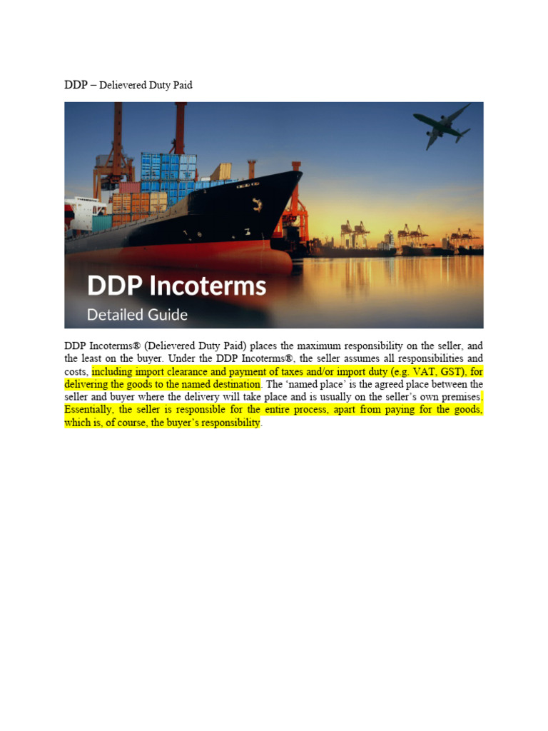 DDP English | PDF | Business | Supply Chain Management