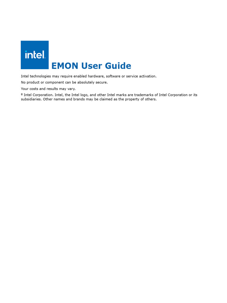 Emon Users Guide 4 0 | PDF | Cpu Cache | Shell (Computing)