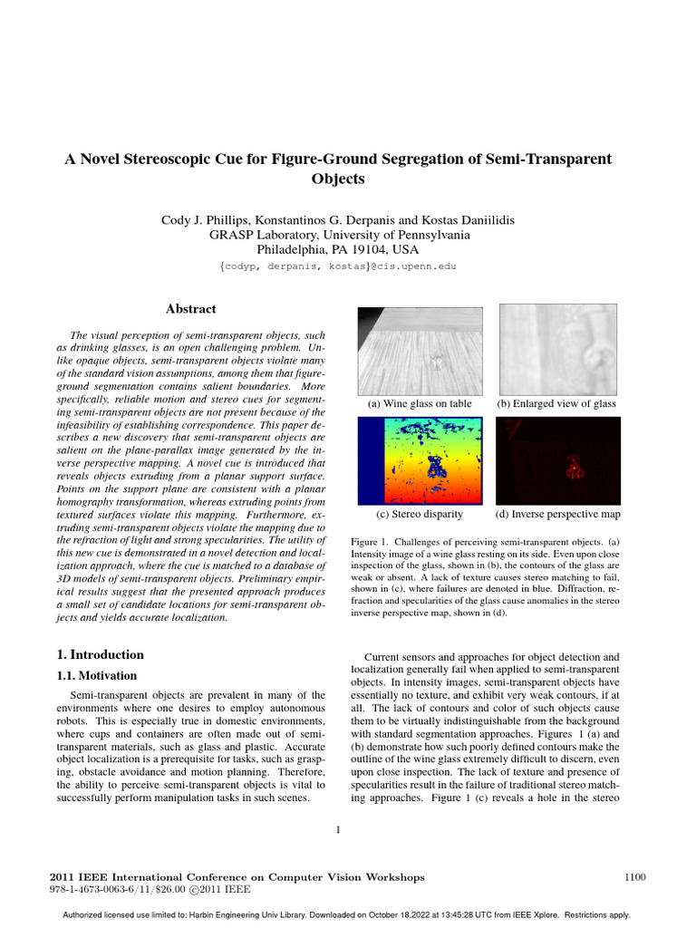 A Novel Stereoscopic Cue For Figure-Ground Segregation of Semi ...