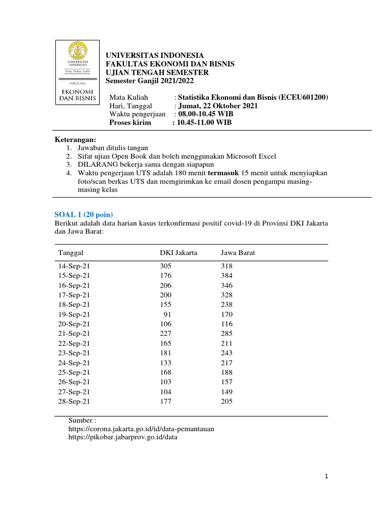 UTS Statekbis - Ganjil 2021-2022 - InDO | PDF