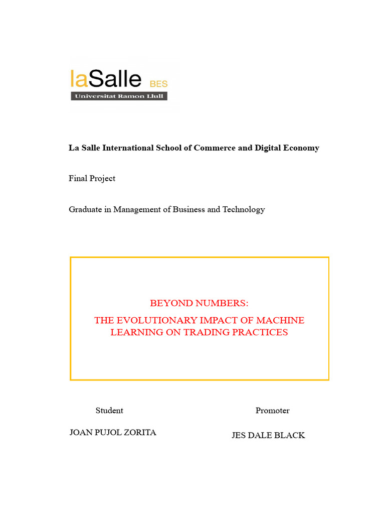 TFG_April 2 (1) | PDF | Machine Learning | Artificial Intelligence