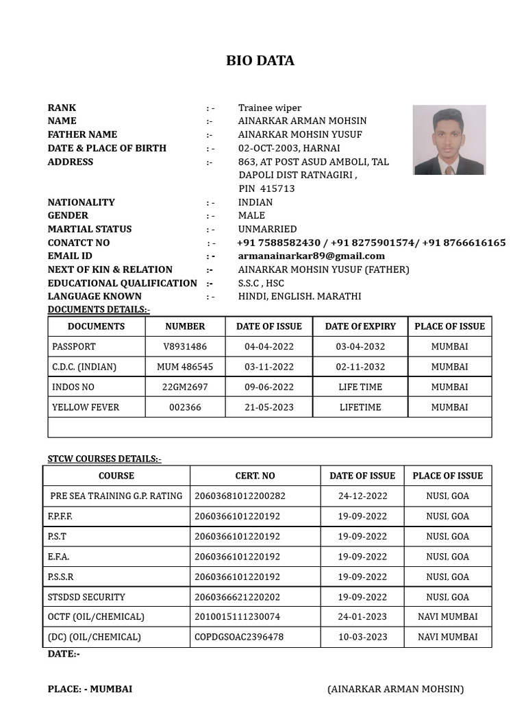 Arman Resume TR Wiper | PDF