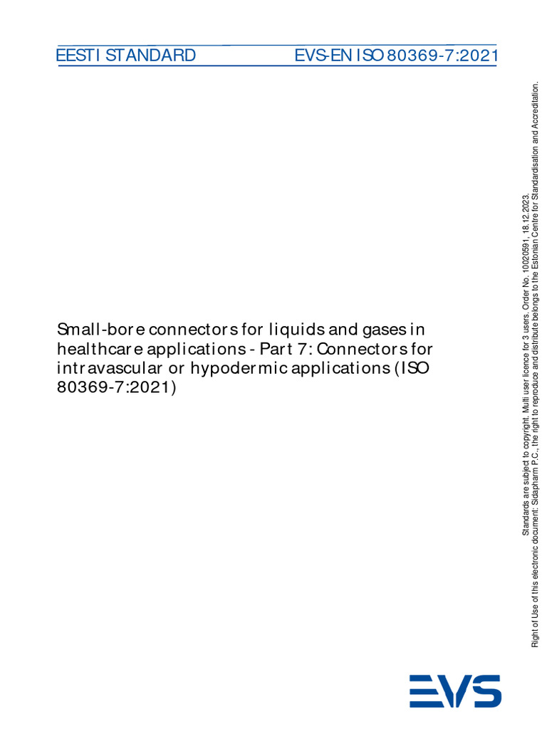 En Iso 80369-7 - 2021 | PDF