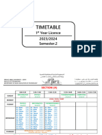 7B Class Timetable 2023-2024 | PDF