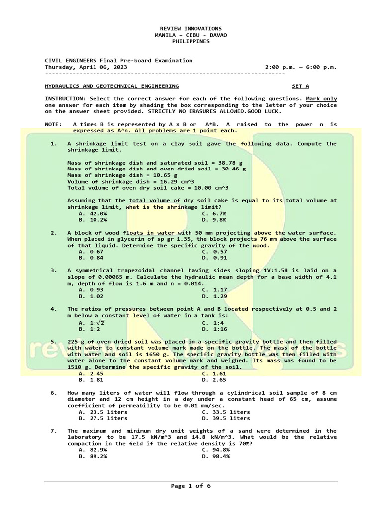 Ri Preboard - April - 2023 - Hge PDF | Download Free PDF | Applied And Interdisciplinary Physics ...