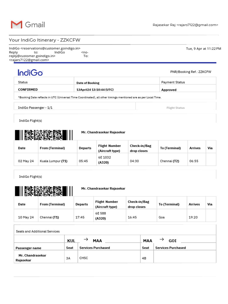 Chennai Indigo | PDF | Travel Visa | Airport