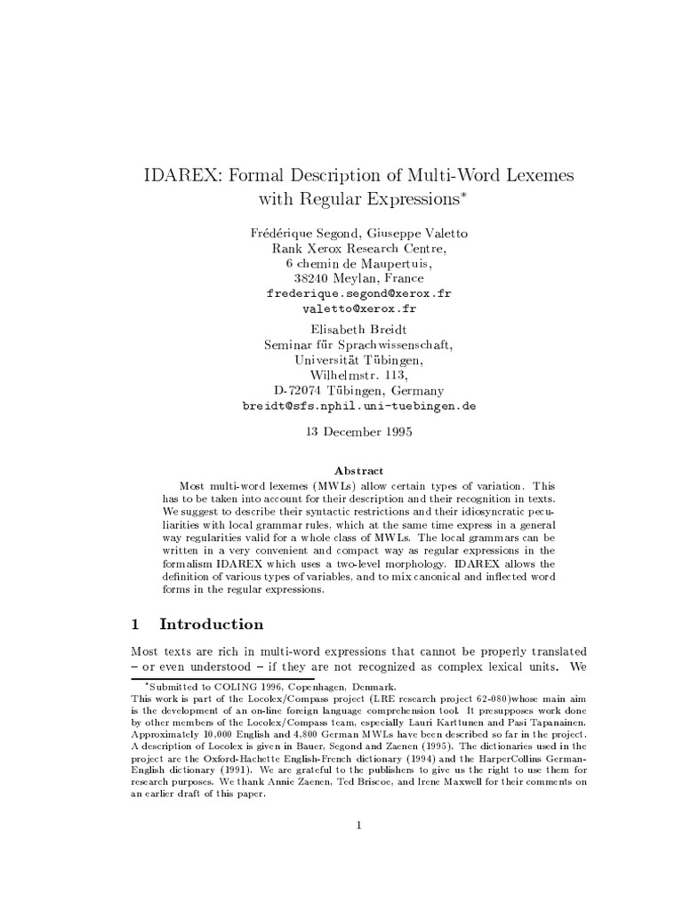 Automatic Acquisition of Knowledge About Multiword Predicates Afsaneh ... Automatic Acquisition of Knowledge About Multiword Predicates Afsaneh ...