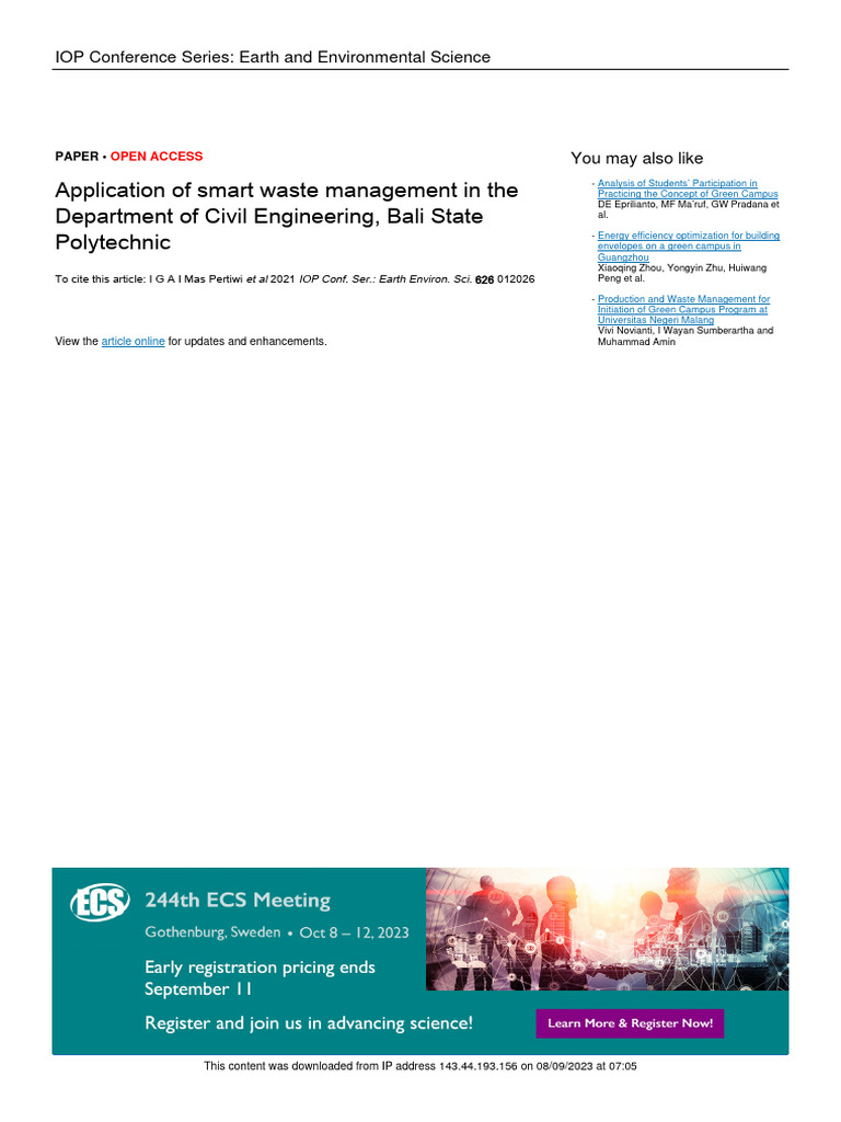 Thesis | PDF | Waste Management | Waste