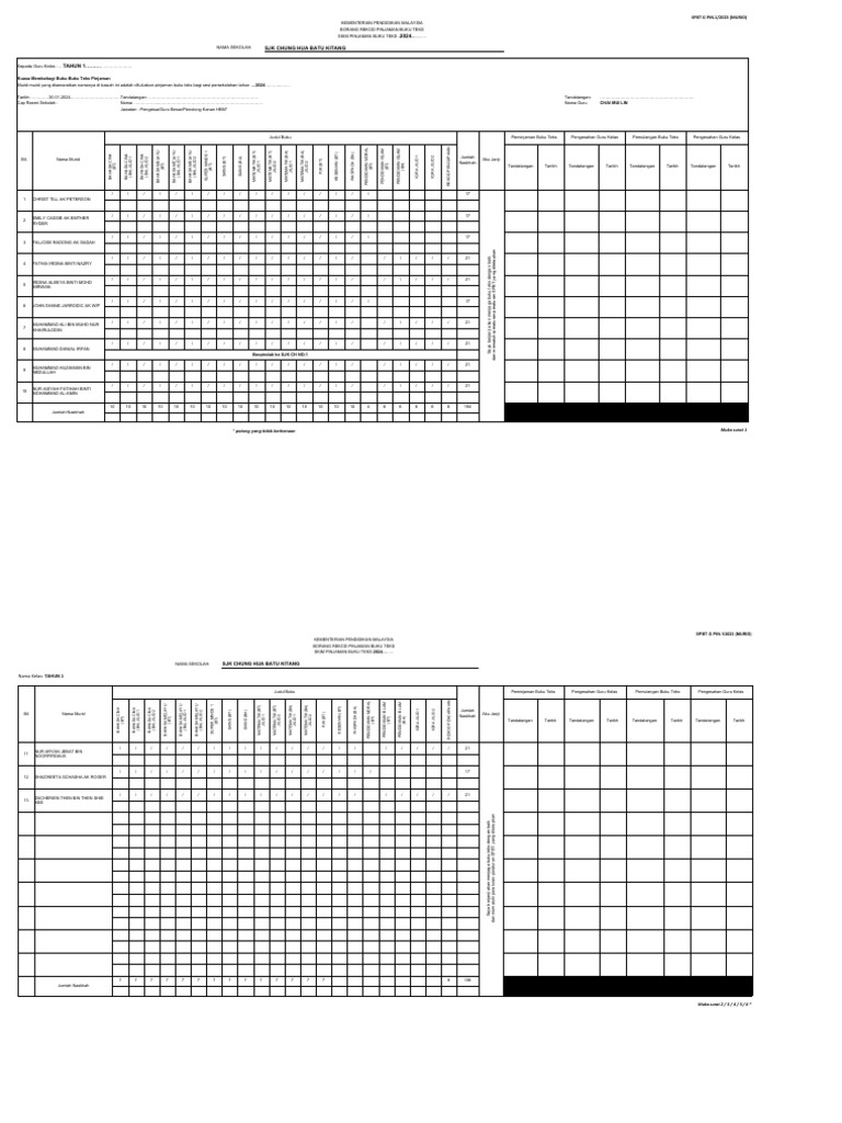 Borang SPBT G Pin.1 - 2023 Guru | PDF